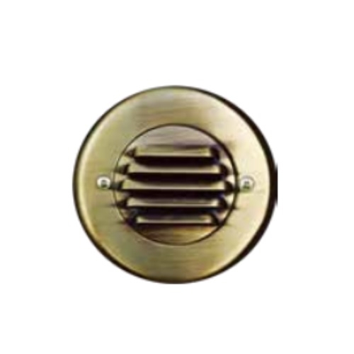 Dabmar 3W LED Round Recessed Louvered Step & Wall Light, Amber Lamp ...