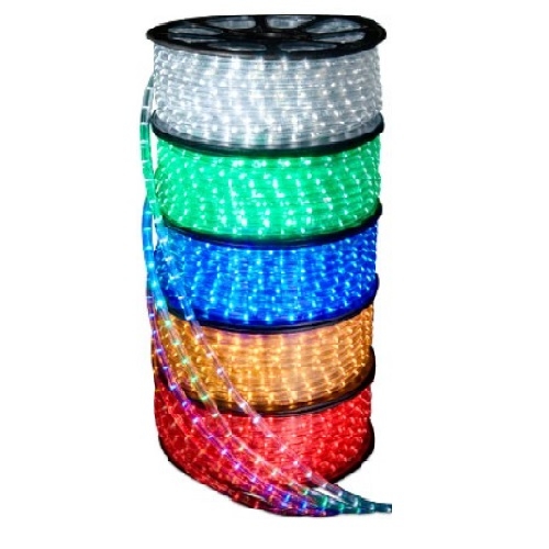 Dabmar 6-ft 4.5W LED Tape Light, Round, 72 LEDs, 120V, Green (Dabmar LV ...