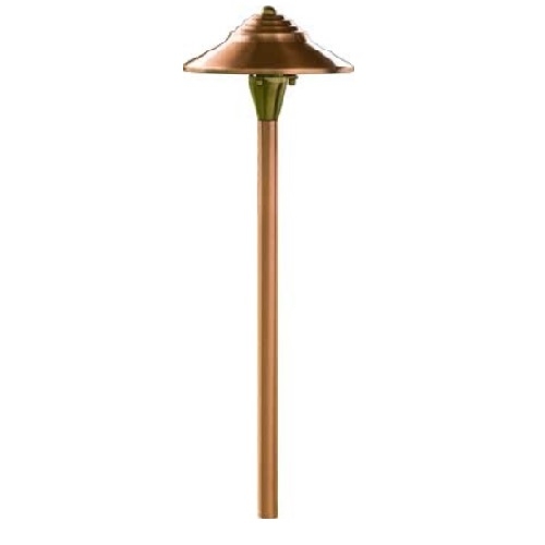 Dabmar 3.0W LED Path Light, Tall, 12V, Amber, Antique Brass (Dabmar LV ...