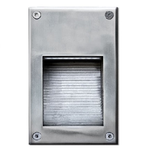 Dabmar 1.5W LED Step & Wall Light, Ribbed, 12 LEDs, 12V, Stainless ...