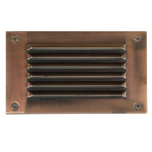Dabmar 3.0W LED Step & Wall Light, Louvered, Amber, 12V, Antique Copper ...