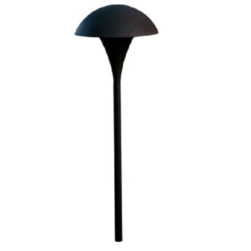 Dabmar 3.0W LED Path Light, Large Top Mushroom, Amber, 12V, Black ...
