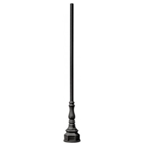 Dabmar 10-ft Fluted Post w/ Decorative Base, Black (Dabmar PT-10-BS01-B ...