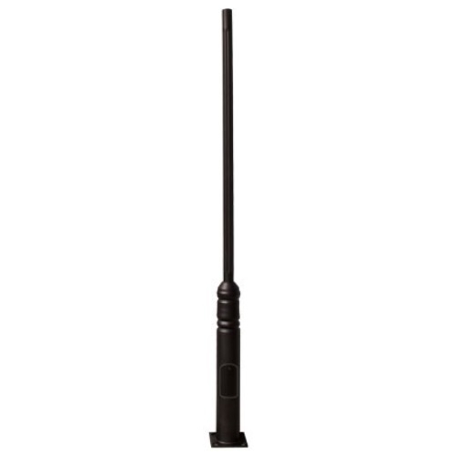 Dabmar 10-ft Steel Fluted Surface Mount Pole, Black (Dabmar PT-9BASE-B ...