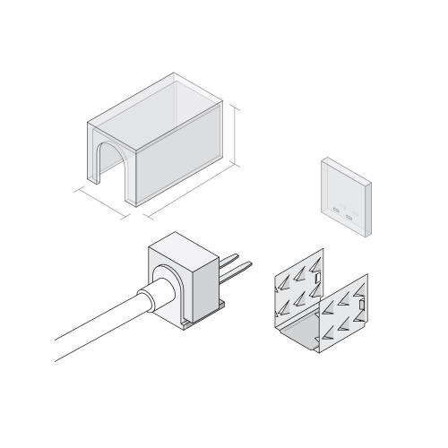 Diode LED Field Connector for Side Bend Linaire Flex, Bottom (Diode LED ...