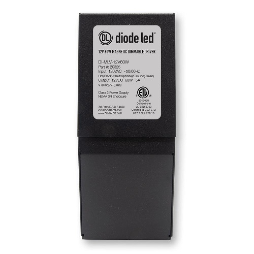 Diode LED 200W Magnetic Dimmable Driver, 5A, 277V AC / 12V DC (Diode ...