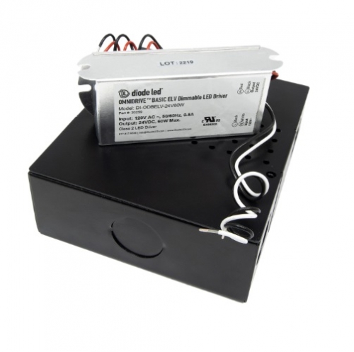 Diode LED 60W Omnidrive Electronic Dimmable Driver & Junction Box, 24V ...