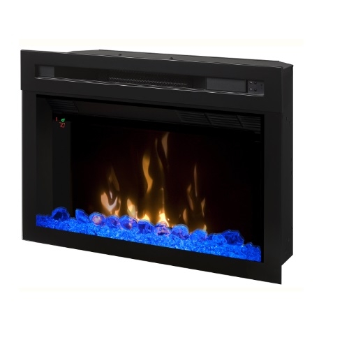 Dimplex 25" LED Premium Electronic Fireplace, Hanging Glass, Log set ...