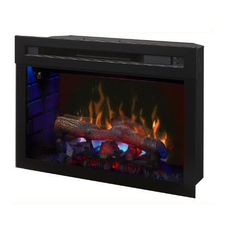 Dimplex 25" LED Premium Electronic Fireplace, Hanging Glass, Log set ...