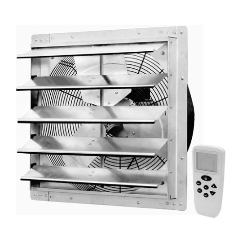 iLiving USA 18-in Smart Wall-Mounted Shutter Exhaust Fan, Variable ...