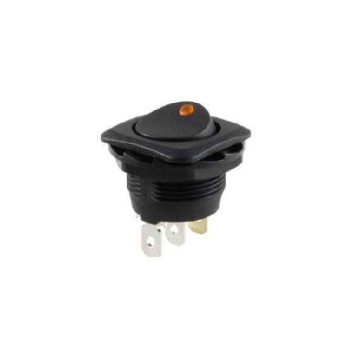 Calterm 25 Amp Illuminated LED Amber Dot Rocker Switch (Calterm 40601 ...