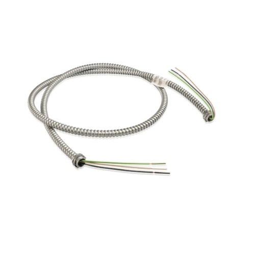 Bergen 6 FT 14/3" Fixture Whip Solid Steel Snap-In (Bergen BFW1436S ...