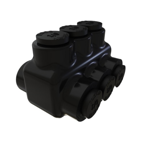 FTZ Industries Insulated Multi-Tap Connector, Dual Sided, 3 Ports, 3/0 ...
