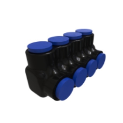 FTZ Industries Insulated Multi-Tap Connector, Single Sided, 4 Port, 350-6 kcmil, Flex (FTZ ...