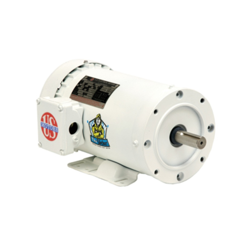 US Motors Painted Washdown Motor, TEFC, 3535 RPM, 3 HP, 3 Ph, 208V-230V ...