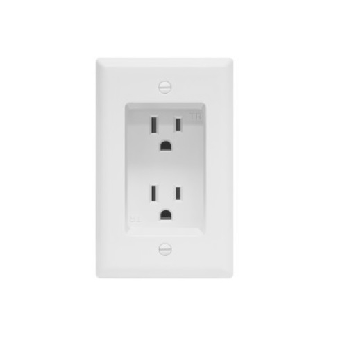 Enerlites 15 Amp Tamper Resistant Duplex Recessed Receptacle, White ...