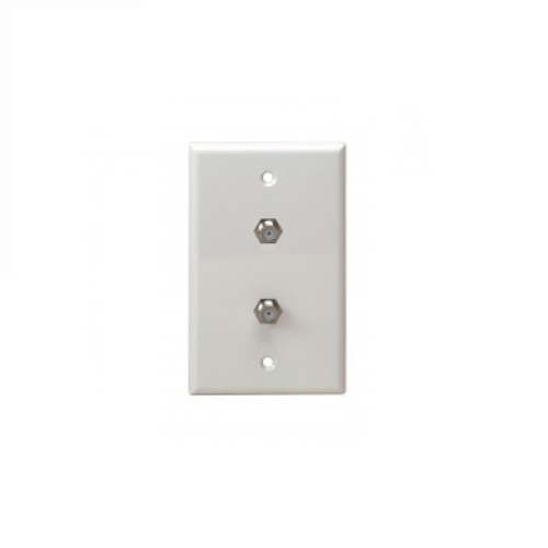Enerlites Telephone and CATV 1-Gang Duplex F-Type Connector Wall Outlet ...