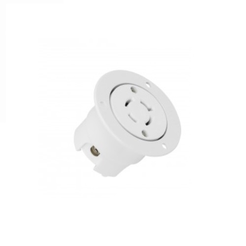 Enerlites 20 Amp 125V-250V NEMA L14-20C Locking Flanged Outlet, White ...
