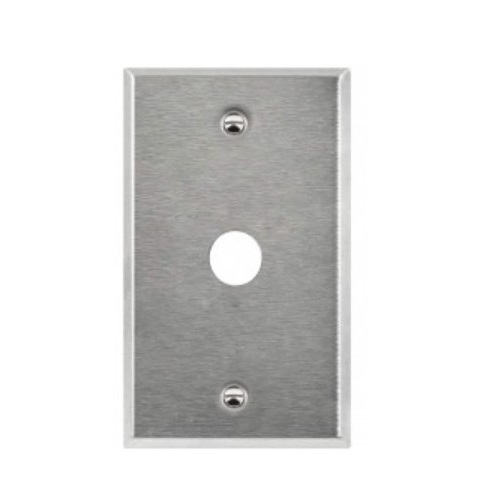 Enerlites 1-Gang Cable Metal Wall Plate, 0.625-in Diameter, Stainless ...