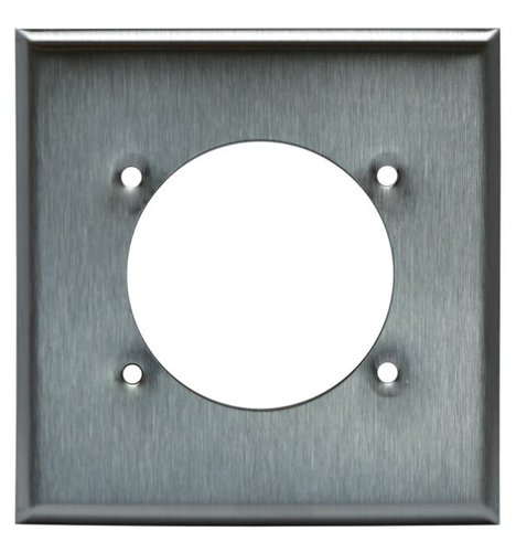 Enerlites Stainless Steel 2.125" 2-Gang Single Outlet Receptacle Midway ...