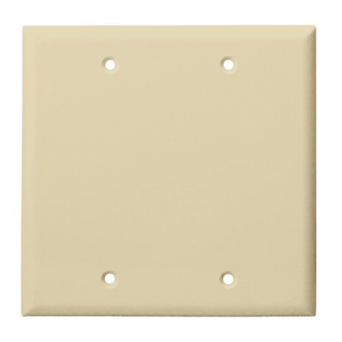 Enerlites Ivory Colored Thermoplastic Two-Gang Blank Wall Plate ...