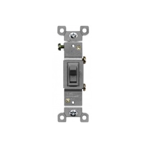 Enerlites Toggle Light Switch, Single-Pole, 15 A, 120V-277V, Gray ...