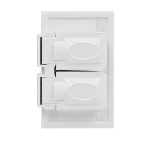 Enerlites 1-Gang Weatherproof Wall Plate, Duplex, Horizontal, White ...
