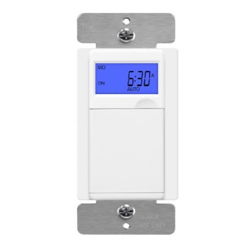 Enerlites 7-Day Programmable In-Wall Digital Timer Switch, 120V, 15 Amp ...