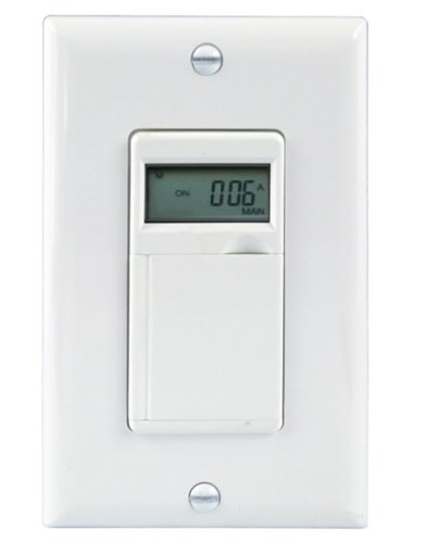 Enerlites White 7-Day Digital In-Wall Programmable Timer Switch ...