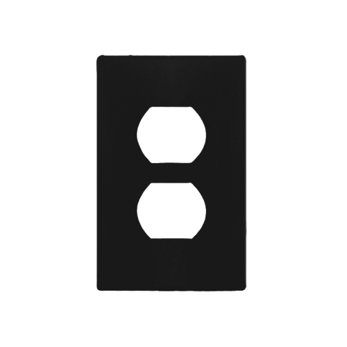 Enerlites 1-Gang Standard Wall Plate, Duplex, Screwless, Black ...