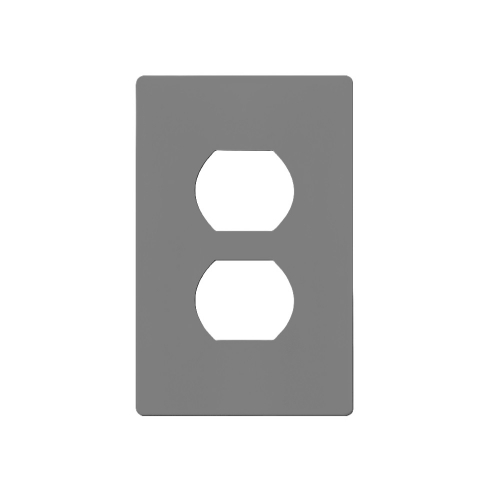 Enerlites 1-Gang Standard Wall Plate, Duplex, Screwless, Gray ...