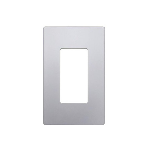 Enerlites 1-Gang Decorator Wall Plate, Screwless, Polycarbonate, Silver ...