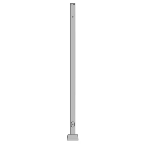 EnVision 14-ft Straight Aluminum Pole, Round, Anchor Base, 5-in Round ...
