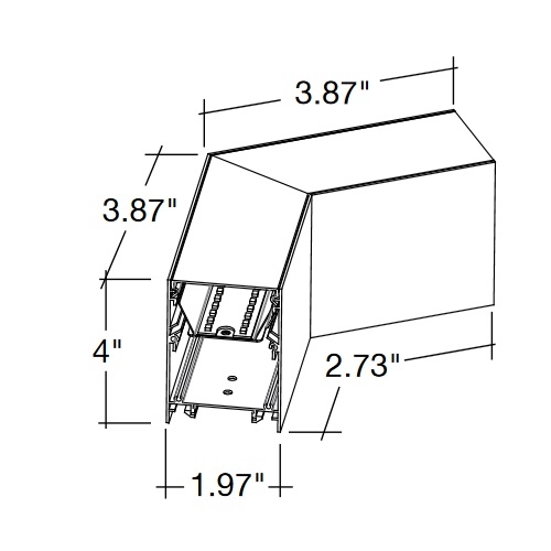 EnVision 2-ft 50W L Shape Linear Fixture for ALIN2 DOWN, 277V, CCT ...