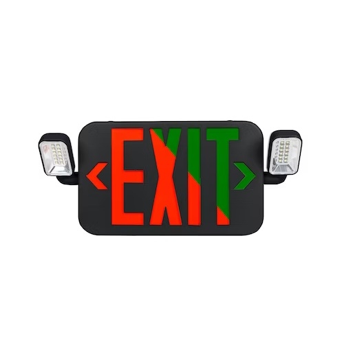 EnVision 4W Emergency Exit Sign Combo with Bug Eye, 120/277V, CCT Green ...