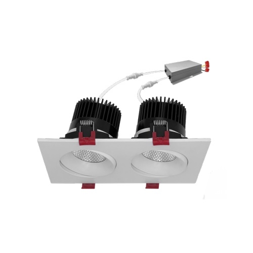 EnVision 4-in 30W Double Head Downlights, 120V, Selectable CCT, Trimmed ...