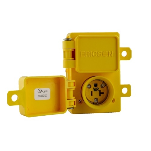 Ericson PWDX Dual Flip Lid w/ FS Coverplate & NEMA 5-20R(2), F-Type ...