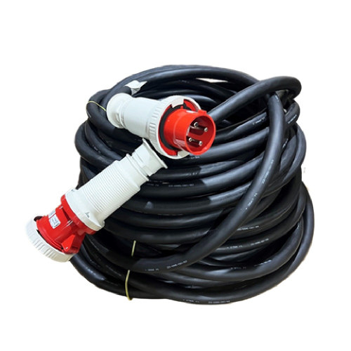 Ericson 100-ft 60A IEC Industrial Cordset, IP67, Type W, 6/4, 3 Ph ...