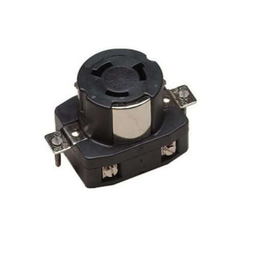 Ericson 8169 CMRCL Receptacle, CA Style, Locking, 480, 50A, Black ...