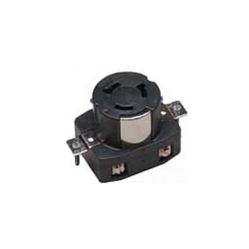 Ericson 8369 CMRCL Receptacle, CA Style, Locking, 250V, 50A, Black ...