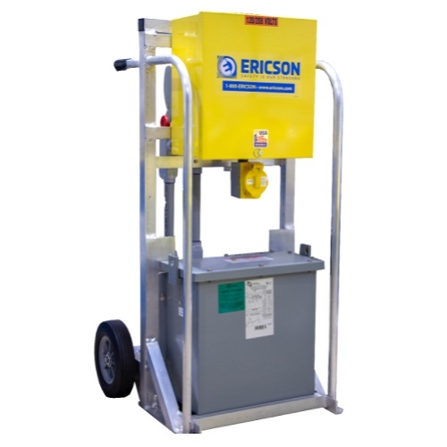 Ericson E-Cart Jr. Power Center, 3 Ph, 15kVA, 5-20R Duplex STD Breakers ...