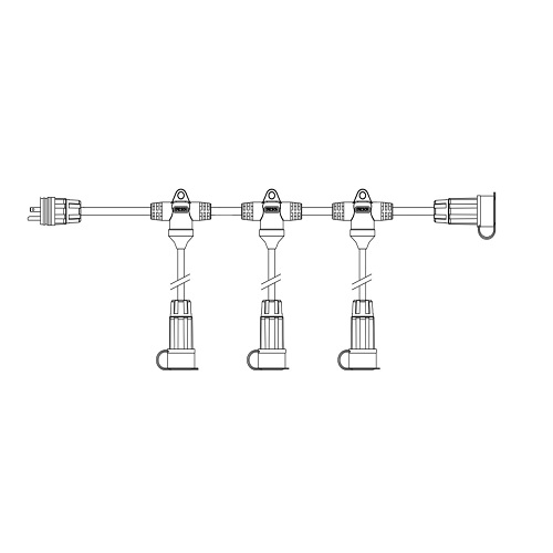 Ericson 90-ft Power Stringer, NEMA 5-15 (3), Outdoor Rated (Ericson ...
