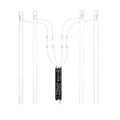 ESL Vision 2-ft 10W LED Tube Light w/ Quad Output, Plug and Play, 0-10V ...