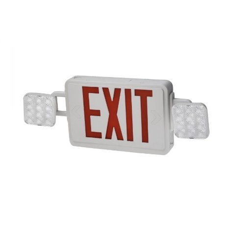 ETi Lighting 2.4W LED EXIT Sign w/ Emergency Light Combo & Remote ...