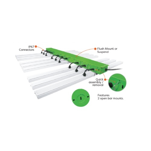 ETi Lighting 900W LED Nine Bar HO Modular Grow Light, 120V-277V, Full ...