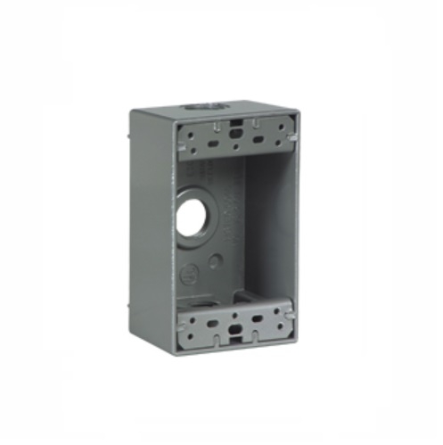 Eaton 1-Gang FS Electrical Box, 3 Holes, Weatherproof, Cast Aluminum ...