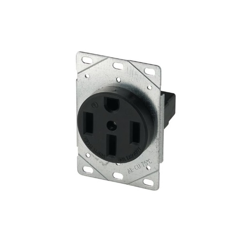 Eaton Wiring 50A Power Receptacle w/o Screws, 3-Pole, 4-Wire, 125V/250V ...