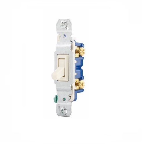 Eaton Wiring 15 Amp Toggle Switch, Single-Pole, Almond (Eaton Wiring ...