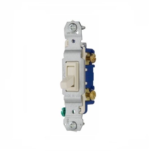 Eaton Wiring 15 Amp Toggle Switch, Single-Pole, Light Almond (Eaton ...