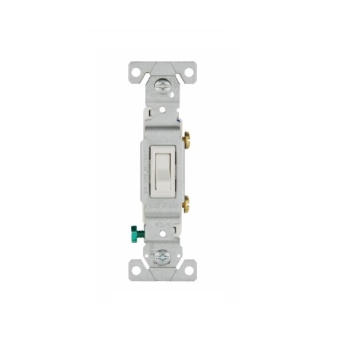 Eaton Wiring 15 Amp Toggle Switch, Single-Pole, 120V, #14-10 AWG, White ...